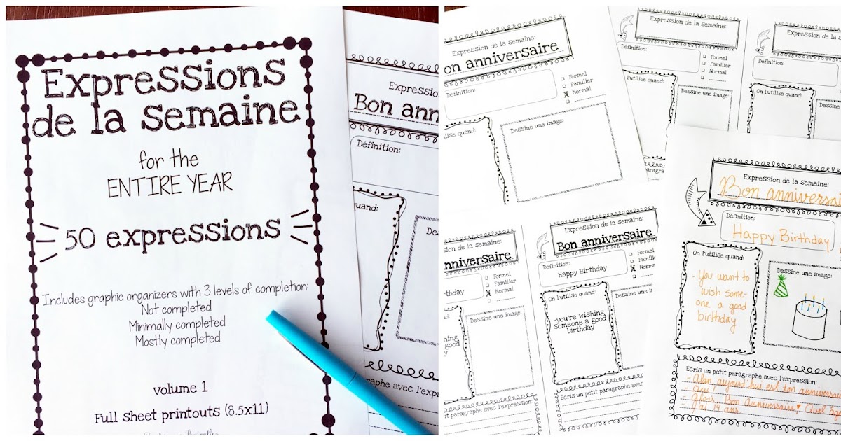 Teaching in Pantoufles: Expressions de la semaine