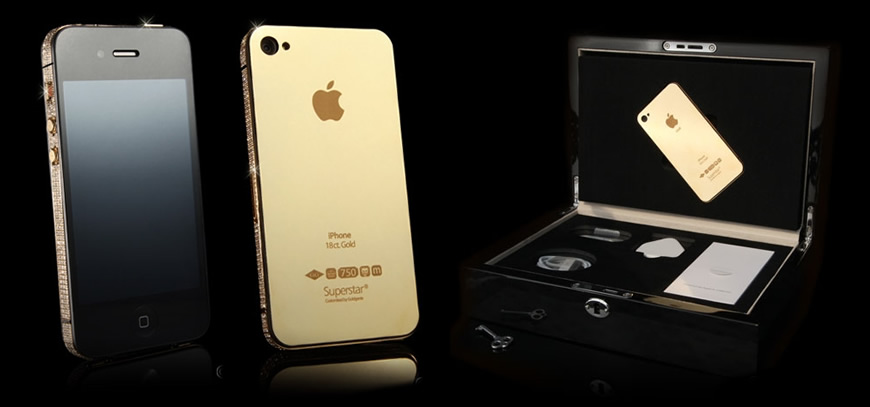 iPhone 4S Gold with Swarovski Stones - Wonderful
