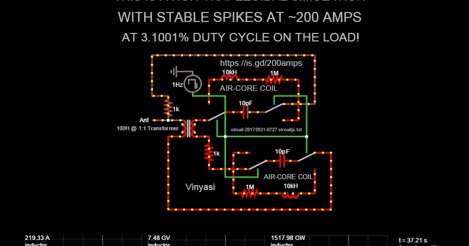Electrical Surges in Paul Falstad's Simulator and LTSpice: 200 Amps ...
