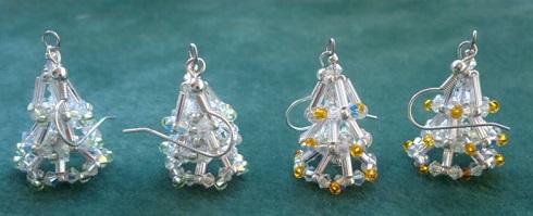 More Beaded Christmas Tree Earrings Tutorials / The Beading Gem