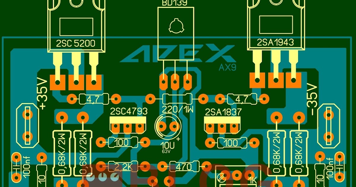 PCB Layout Power Amplifire APEX AX9 - BLOGKAMARKU