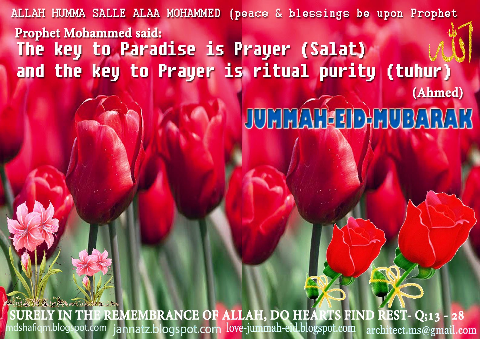 JANNATs for MUSLIMs - BELIEVERs: Love-Prayers: SALAAH is the key to ...