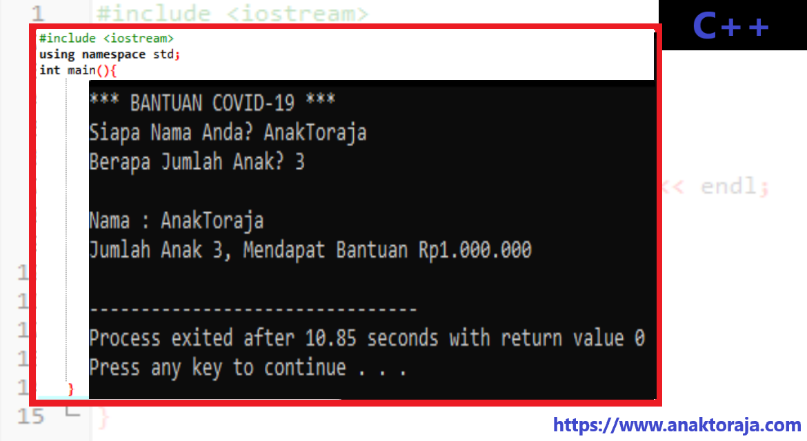 Contoh Program C++ If Else If Dengan Logika OR - Simentik
