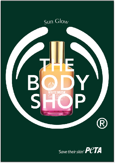 The Body Shop: The A2 product posters/ Peta campaign poster