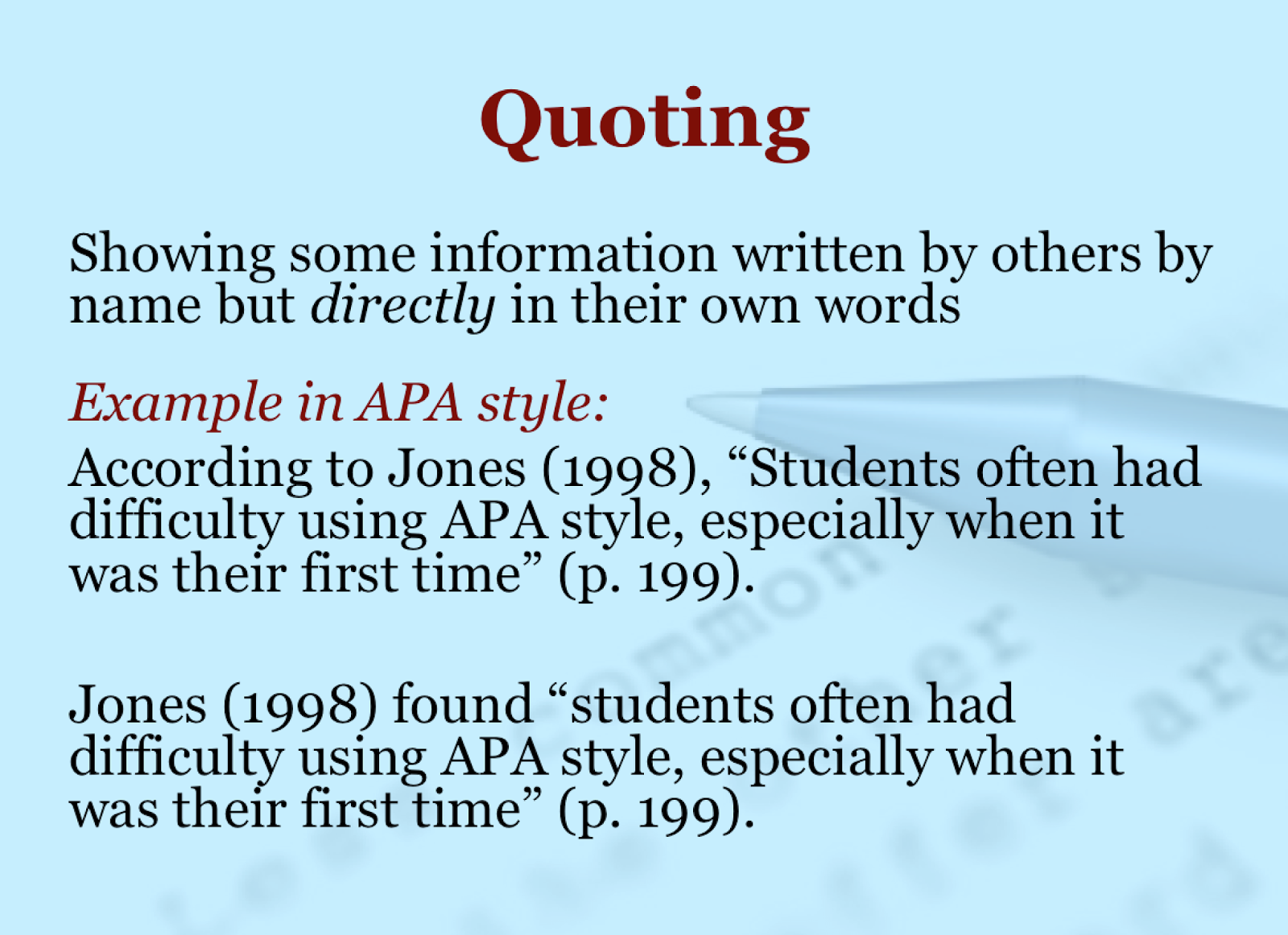 The Daily Sekaijin: 電気通信大学 AWE II: Citing, quoting, & referencing in ...