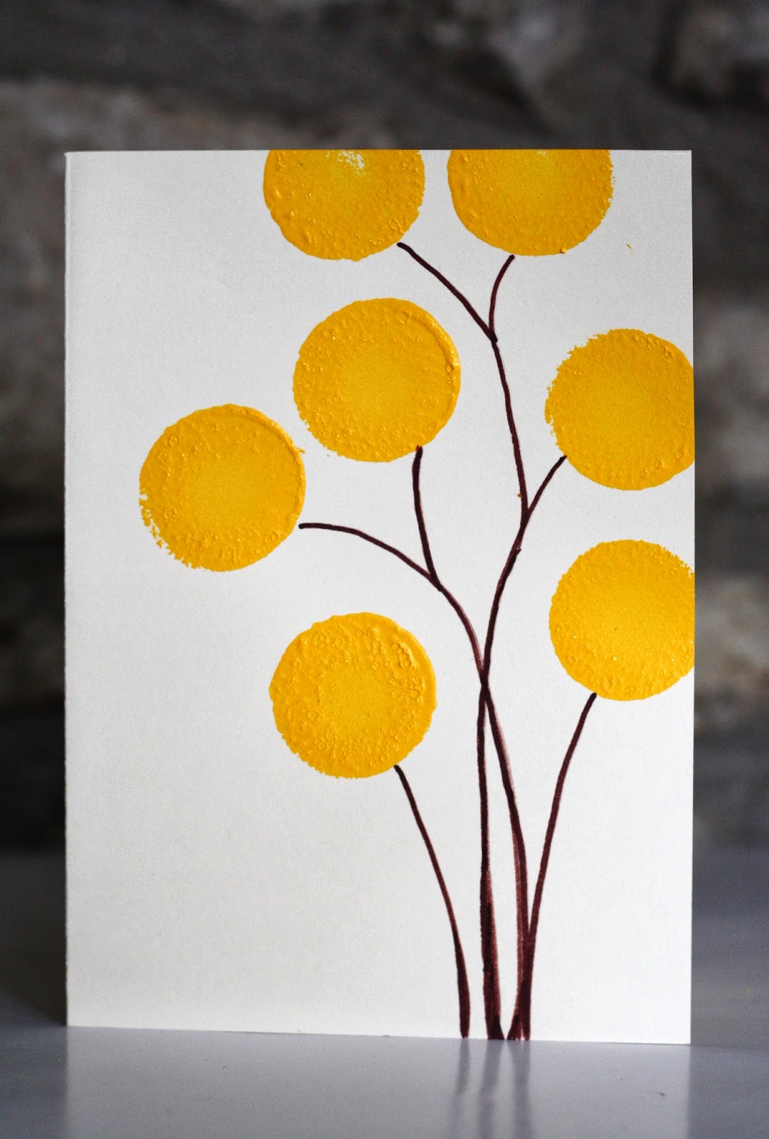the semi-frugal life: diy painted billy ball flowers & gift wrap