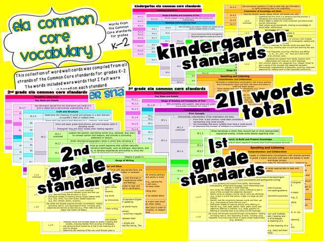 Ginger Snaps: ELA Common Core Vocabulary Cards for K-2