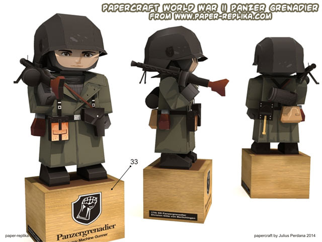 Ninjatoes' papercraft weblog: World War II panzergrenadier soldier ...