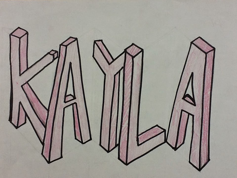 Geisler Art Room: 3-D Name Designs 8th Grade
