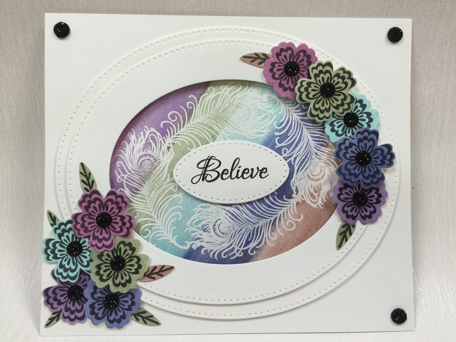 Creative Tracey: Iridescent Watercolour Card