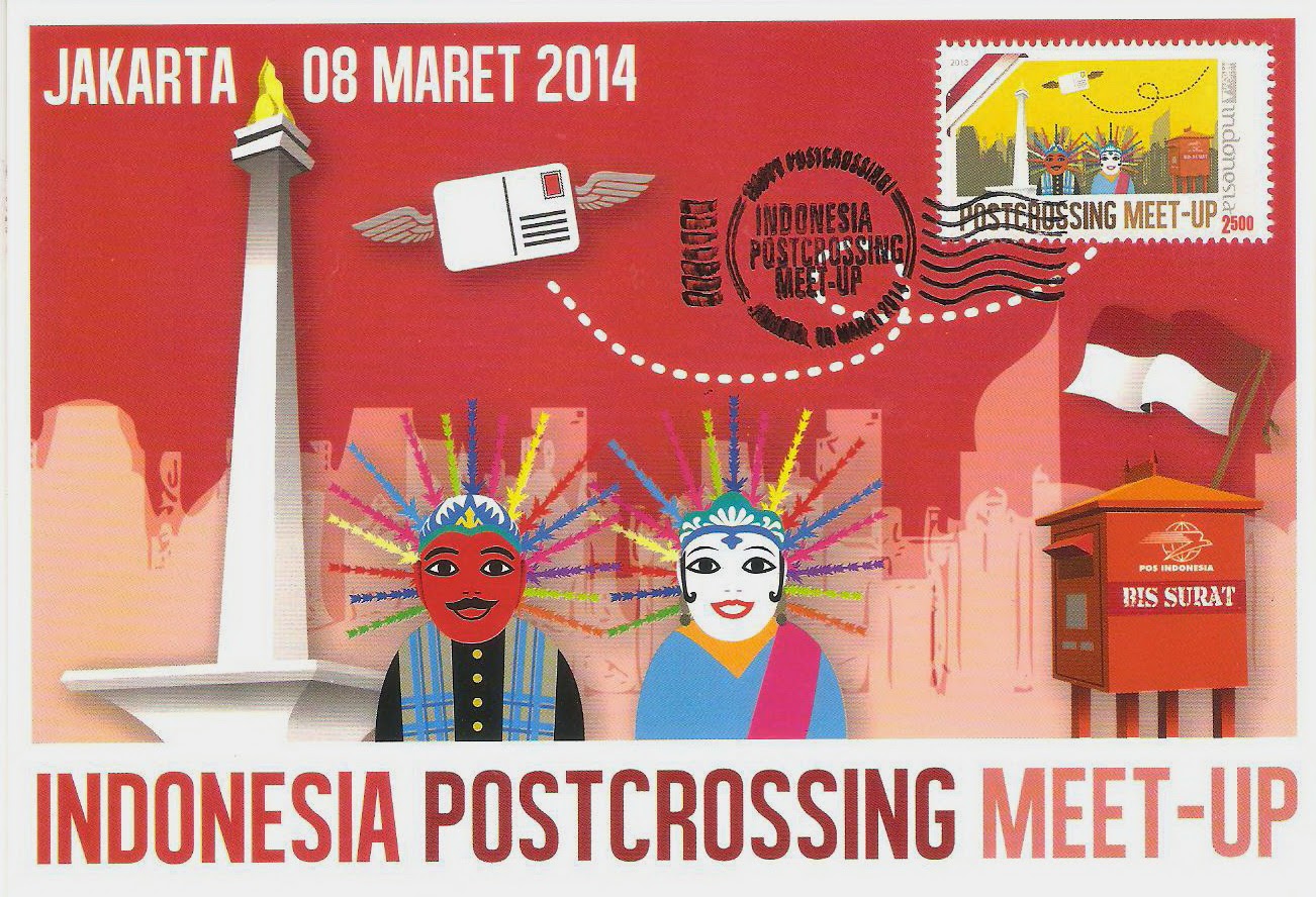 Jen's Postcrossing Collection~: Indonesia Postcrossing Meet-up Card!