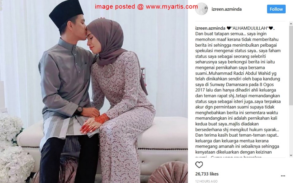 MYARTIS.COM | MYARTIS | MY | ARTIS: ISU RAHSIAKAN PERKAHWINAN - IZREEN ...