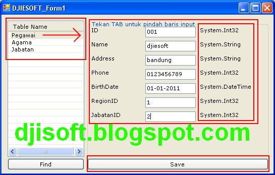 Nur Hakim: Membuat Auto Form Input+Save(Insert/Update) Secara Dinamis di VB.NET