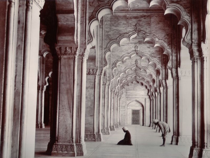 Moti Masjid (Pearl Mosque) of Agra - Photographed by Samuel Bourne in ...
