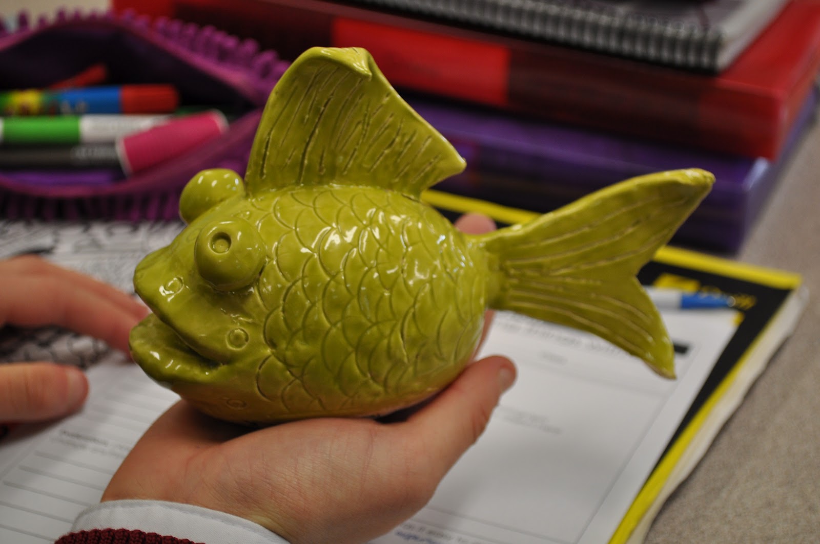I teach art: Clay Fish