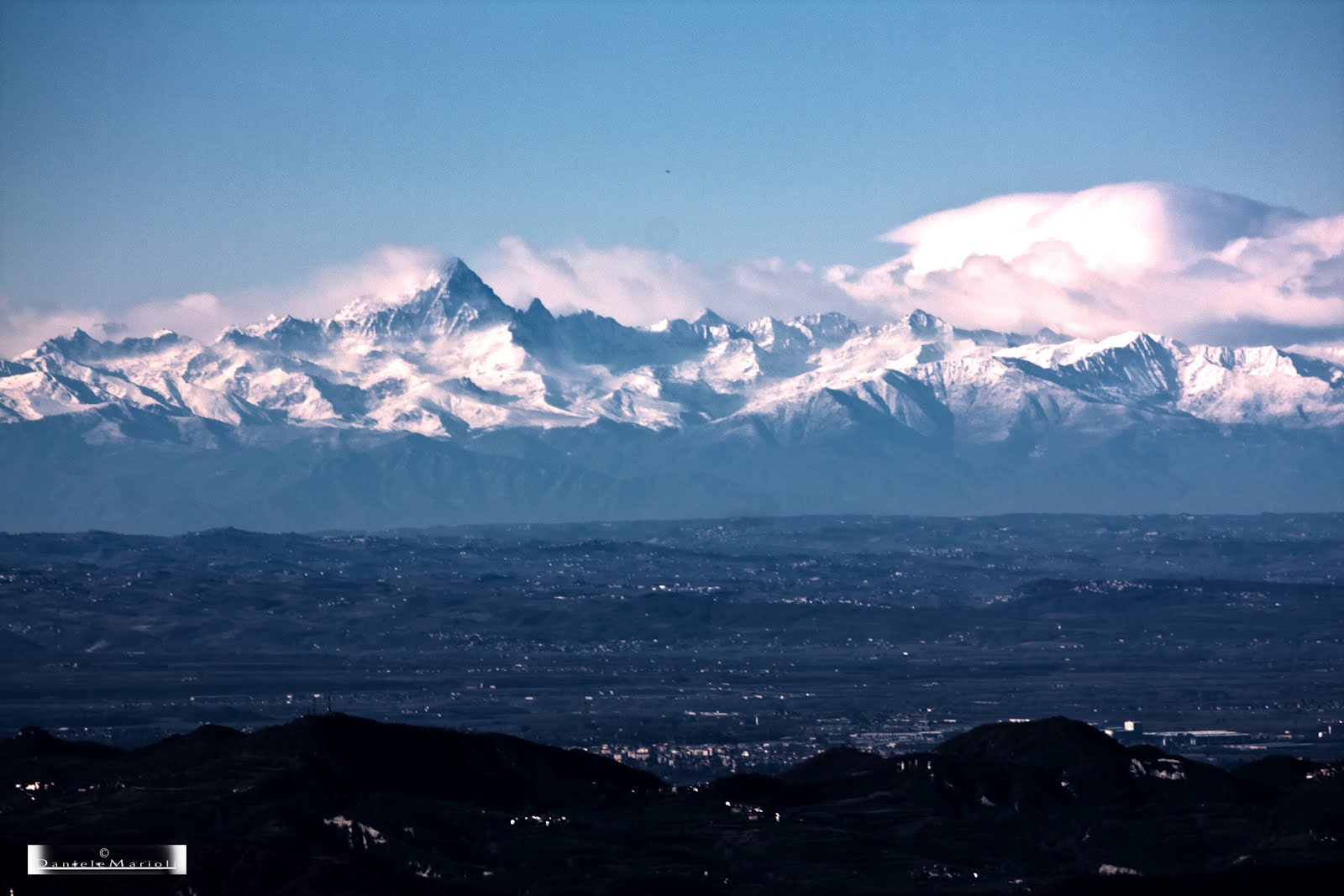 Il Monviso, dalla vetta del Monte Penice