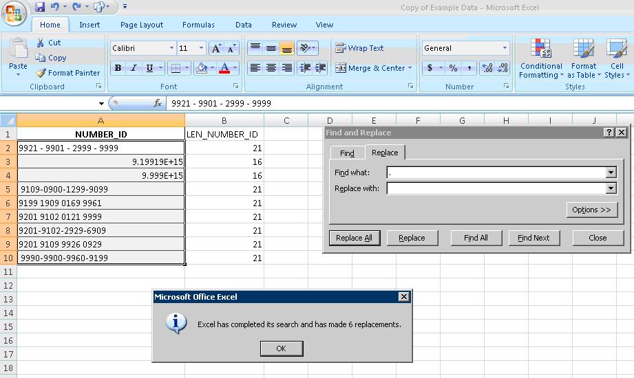 sharing: How To Replace Much Invalid Character in Column with Format Number