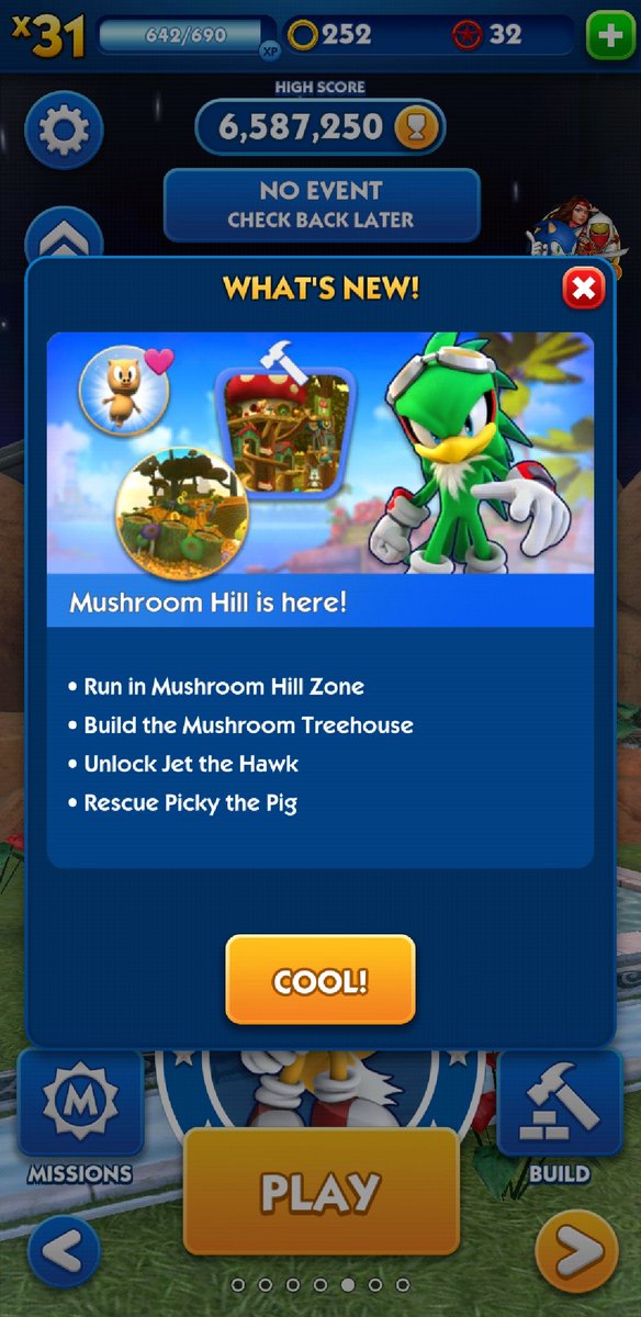 MUSHROOM HILL ZONE & JET THE HAWK LLEGAN A SONIC DASH
