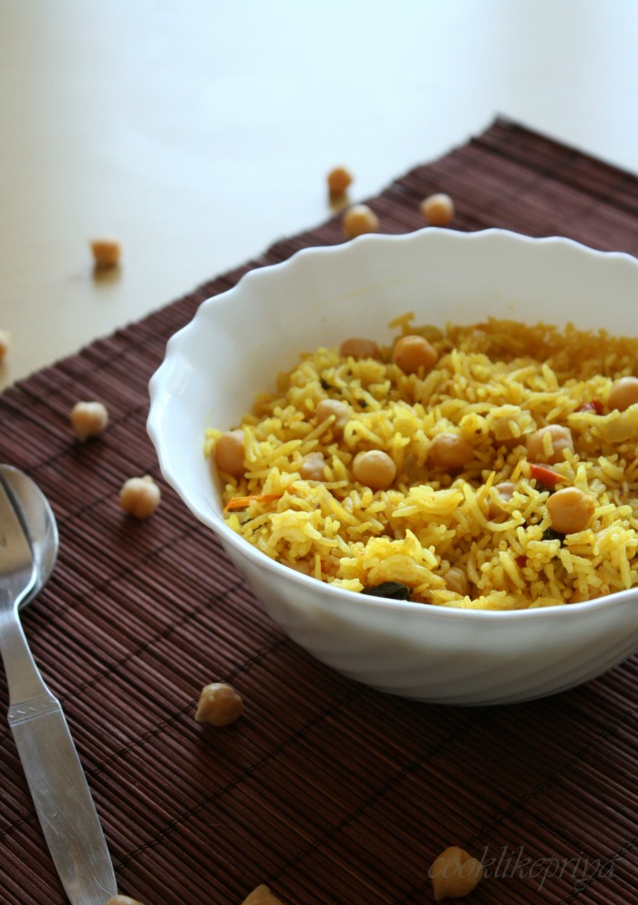 Cook like Priya: Chickpea Pulao | Channa Rice Recipe | Lunch Box Recipe