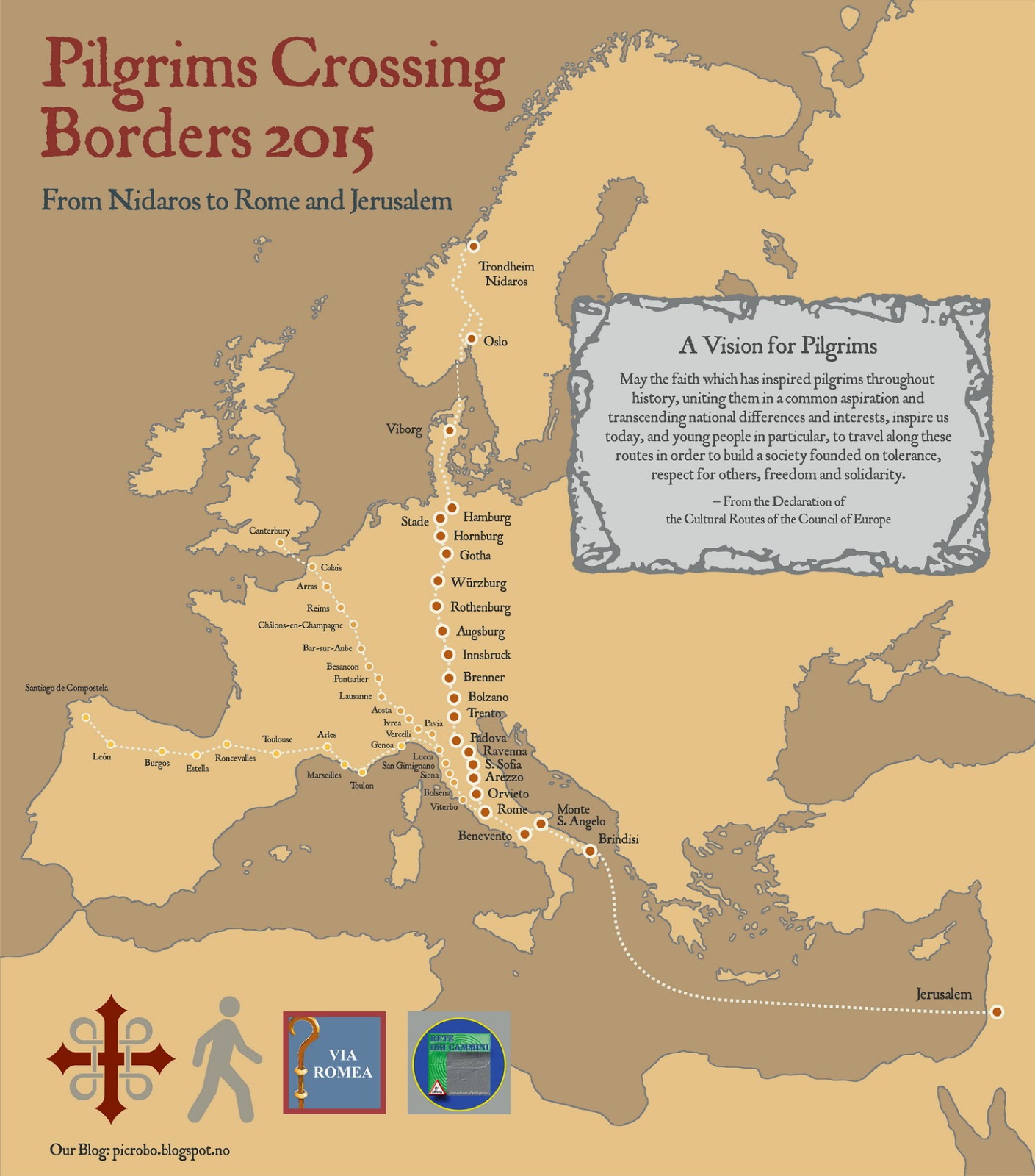 Pilgrims Crossing Borders: From Nidaros to Rome and Jerusalem