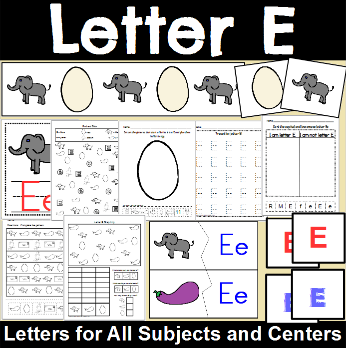 Letter E Activities