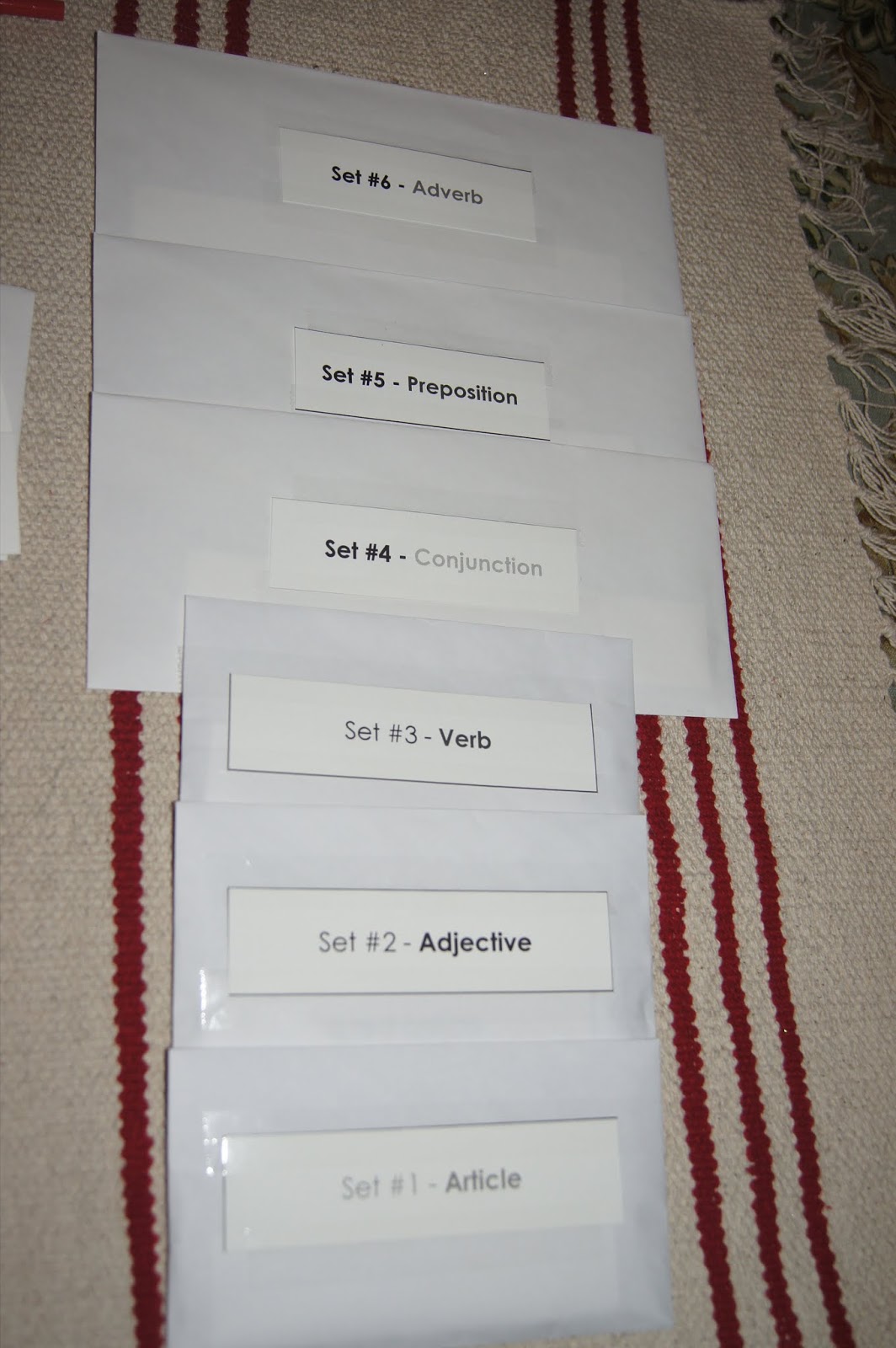 Montessori Grammar Sentence & Symbol Strips - "Making Montessori Ours"