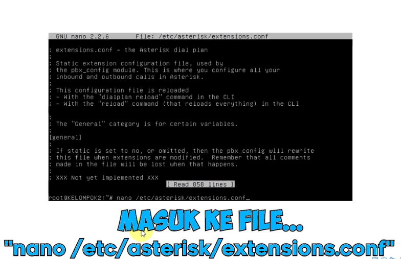 TUTORIAL INSTALASI ASTERISK DI SERVER DEBIAN DAN KONFIGURASI VOIP ASTERISK