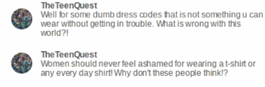 TheTeenQuest101.: Unfair Dress Codes Put Unneeded Shame On Teens ...