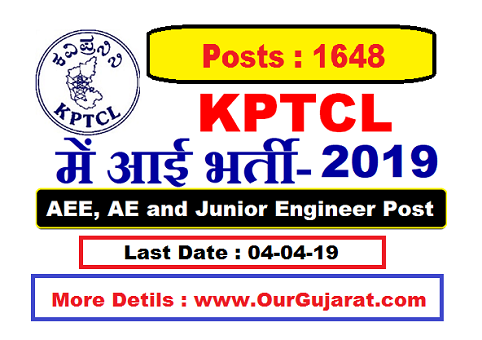 KPTCL Recruitment 2019 Notification for AEE, Assistant Engineer, Junior ...