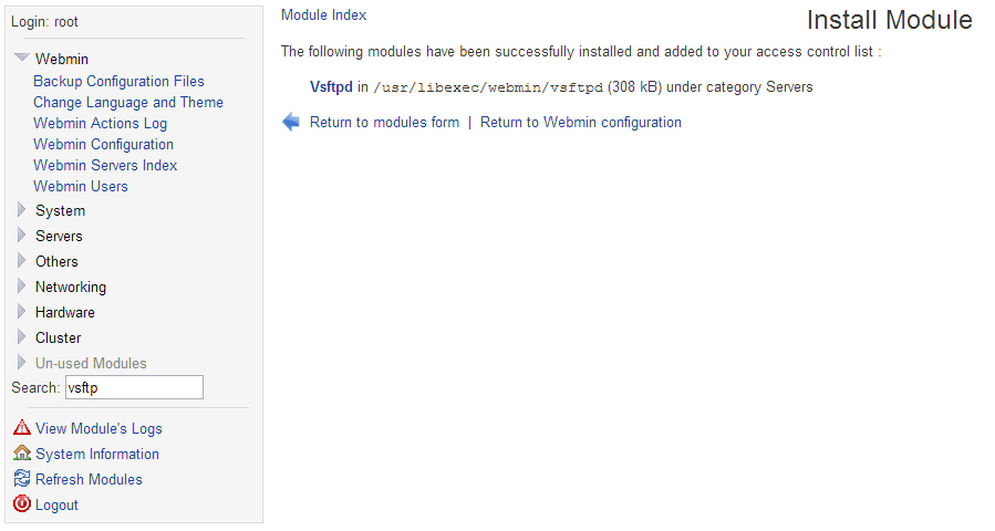 Como instalar y administrar vsftpd en Centos con Webmin ~ videoJuegos y Open Source