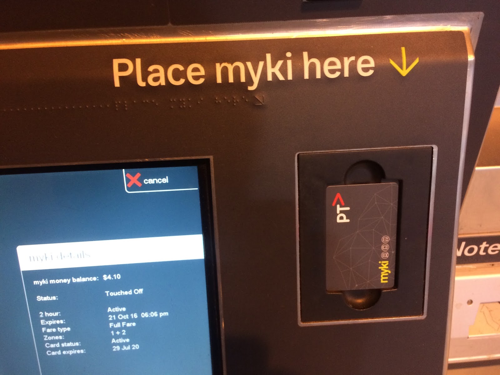 Life In Australia: Myki Money カードのチャージ方法