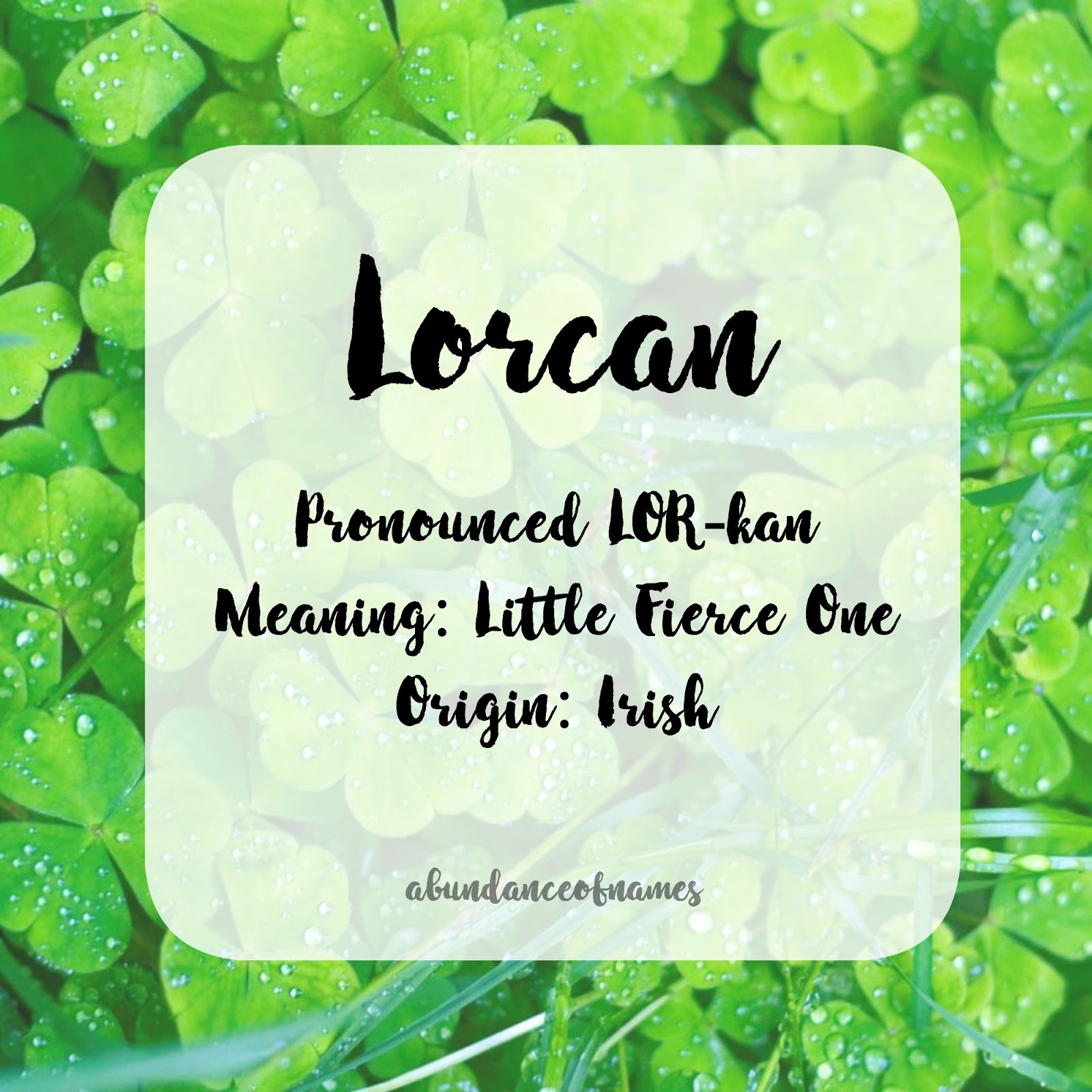 Ren's Baby Name Blog: Traditional Irish Names {Boys}