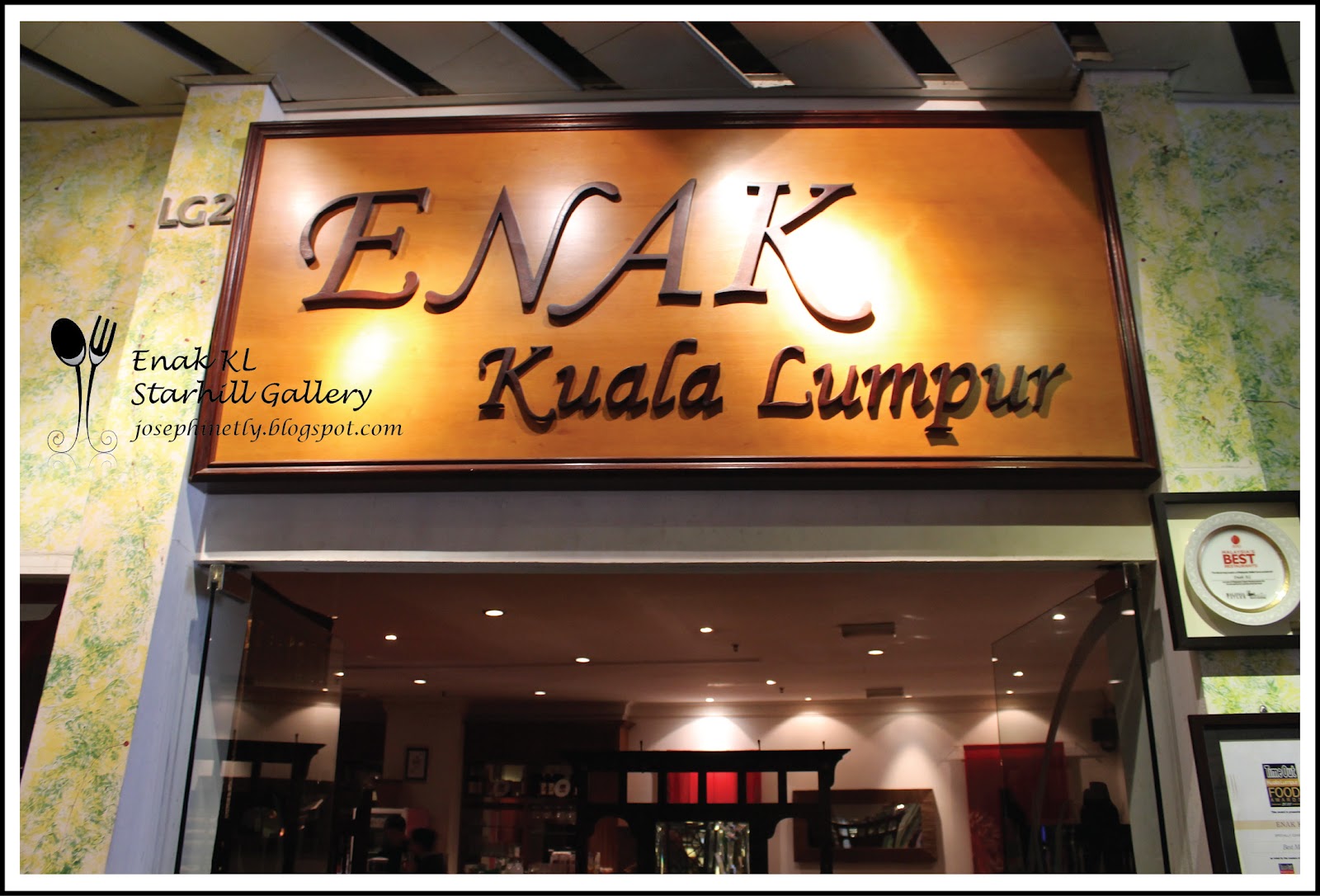 JosephineTang.com: Enak KL, Starhill Gallery