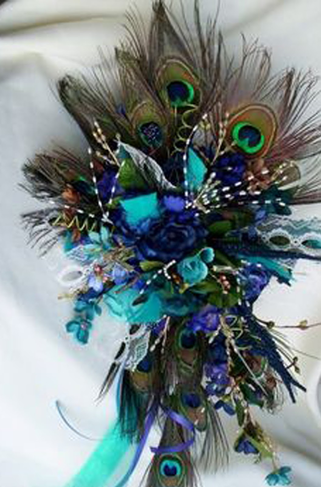 Peacock Wedding Bouquet ~ Wedding Flowers Ideas