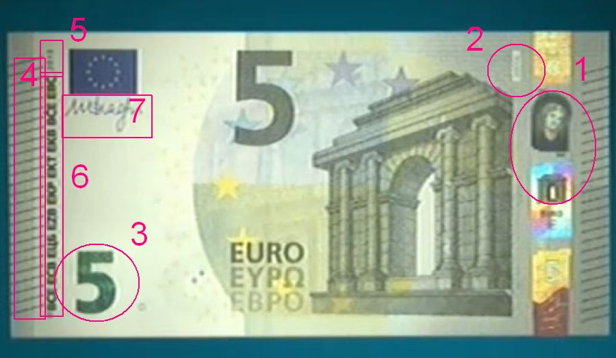 Rainbow_stamps_and_coins: Banknotes : Security marks 3a