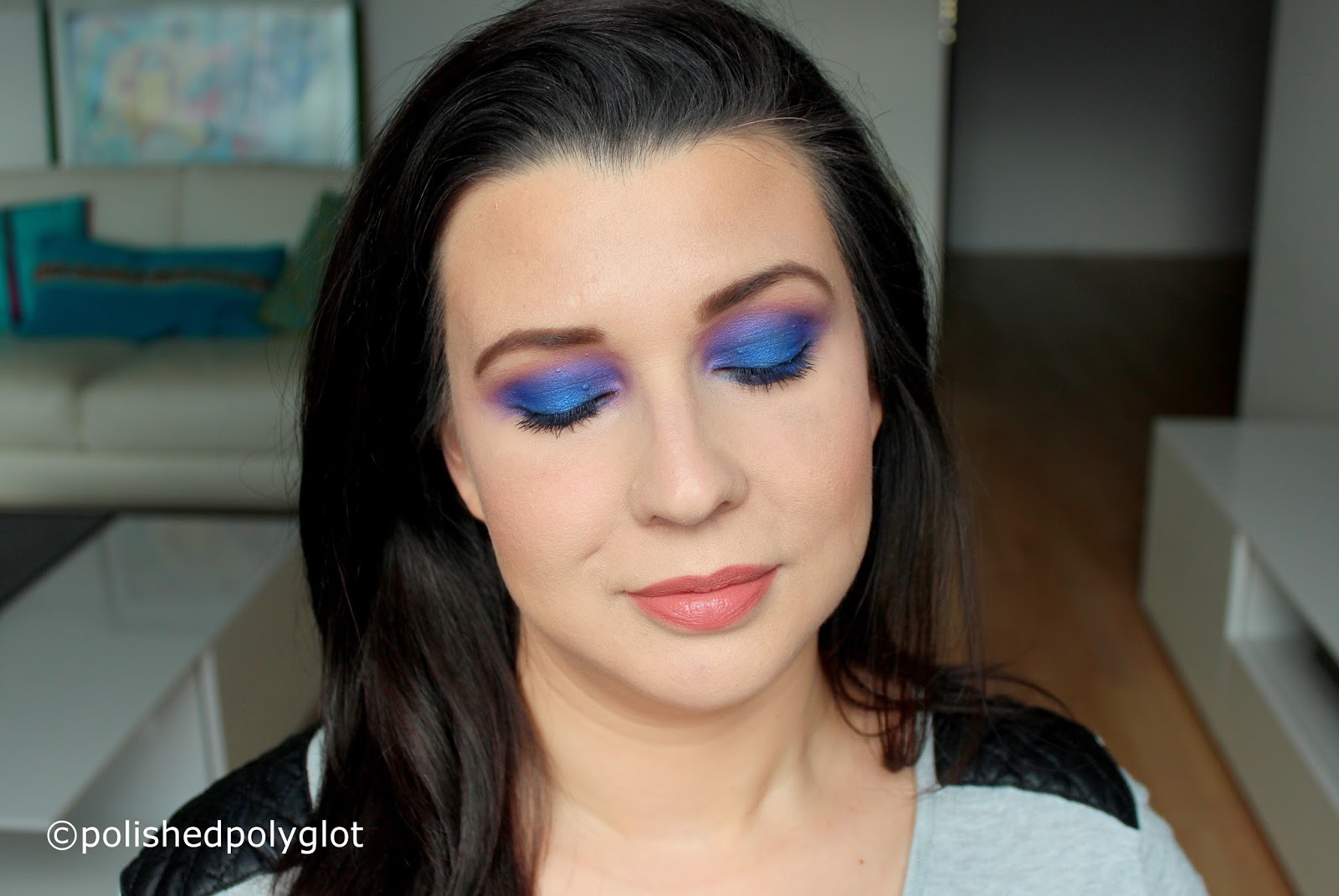 Makeup │ Electric look in Blue and Purple [Monday Shadow Challenge ...