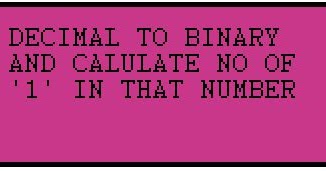 C Program to Convert a Decimal Number to Binary & Count the Number of 1s ~ Programming In C