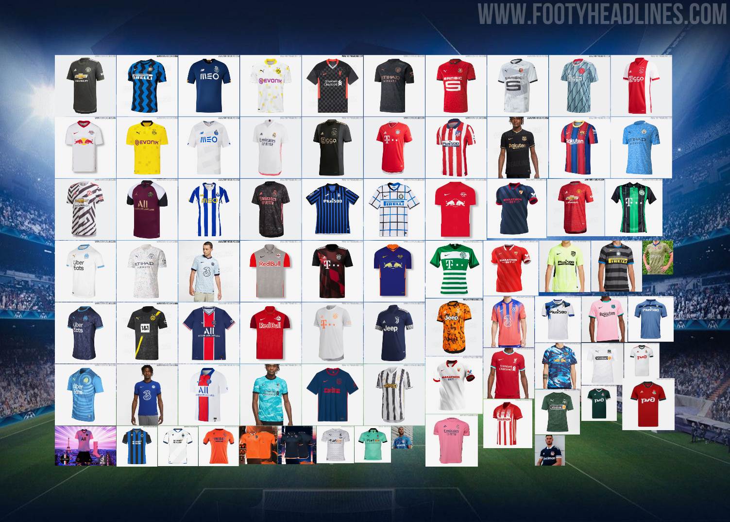 All 20-21 Champions League Kits - Almost 100 Different Shirts - Footy ...