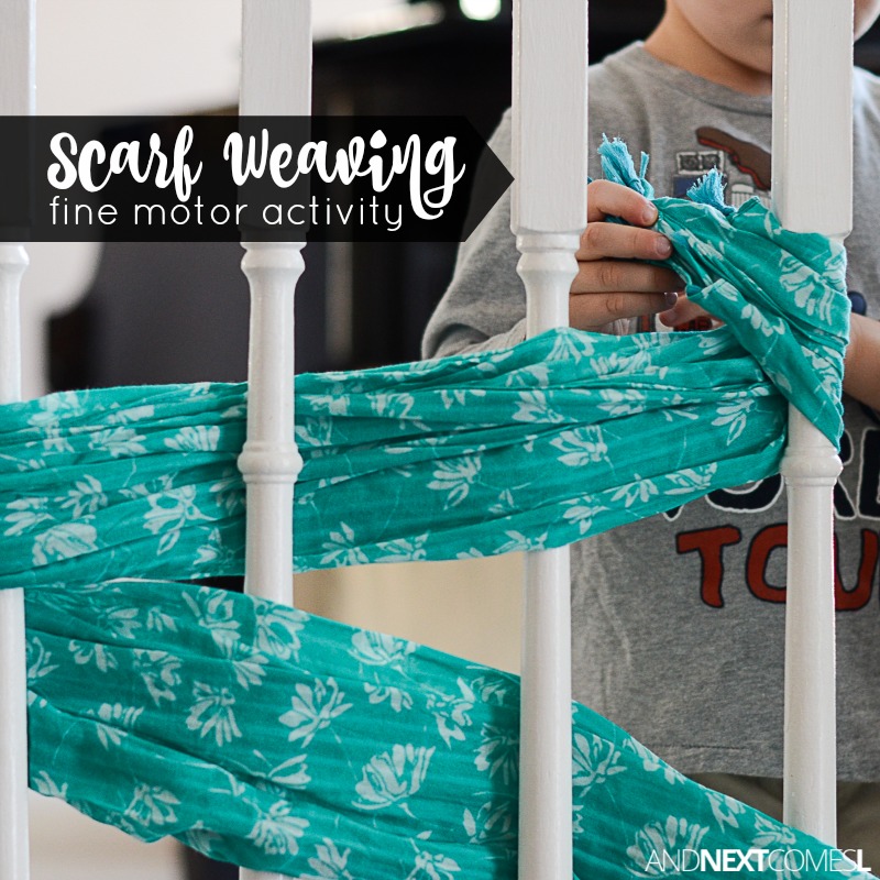 Scarf Weaving Fine Motor Activity for Kids | And Next Comes L ...