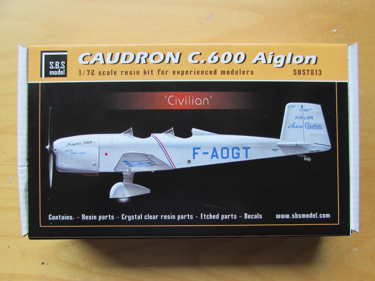 Wings of Intent: S.B.S. Model Caudron C.600 Aiglon "Civilian", 1/72nd scale