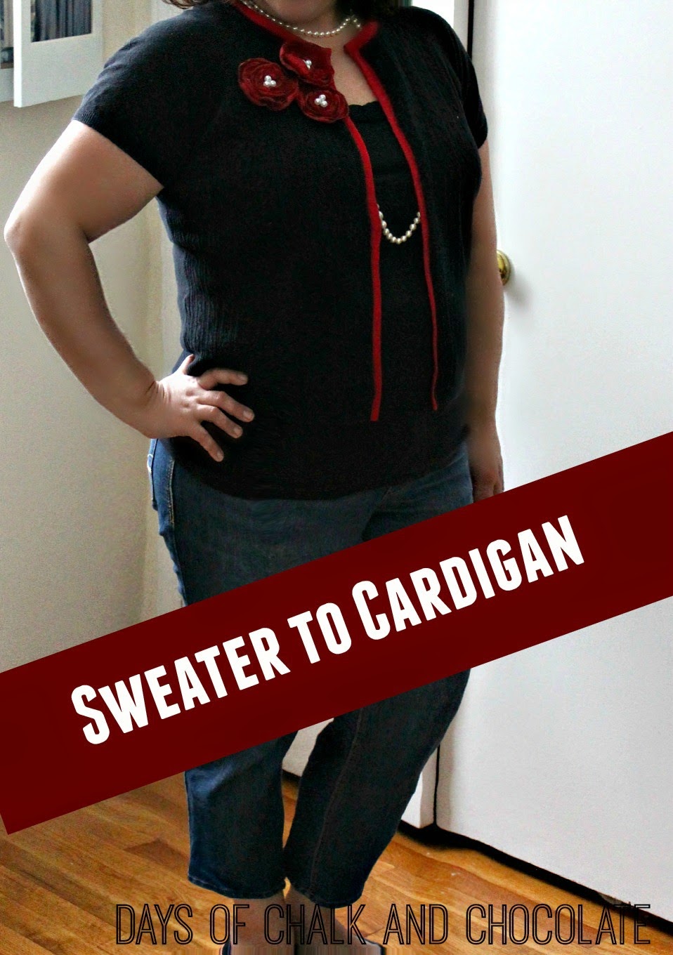 Sweater Refashion to Cardigan (Upcycle plus size clothing) | Days of ...