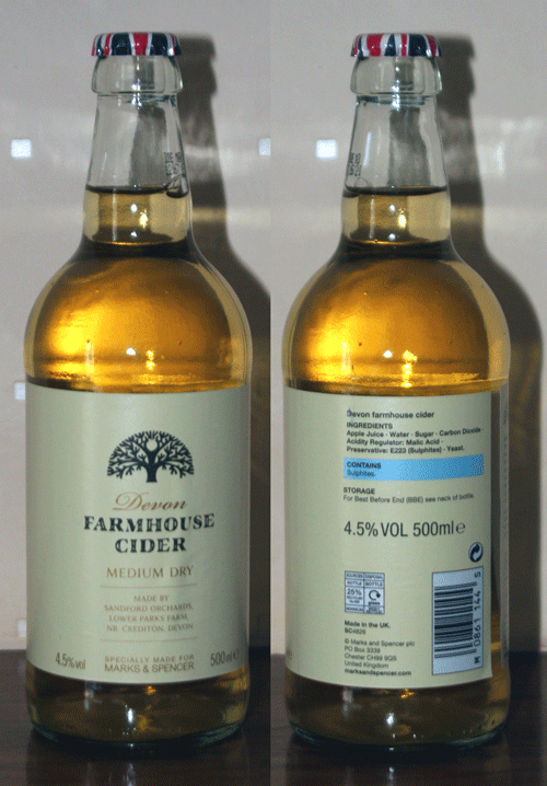 Cider Pages: Marks and Spencers Devon Farmhouse Cider