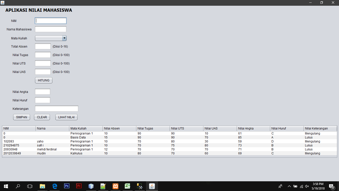 Tutorial membuat PROGRAM APLIKASI INPUT NILAI MAHASISWA menggunakan Netbeans ~ Blog Biji™