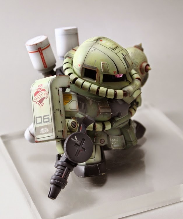 Gundam Family: SD Zaku II Super Back Pack Custom Build