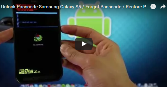 Unlock Passcode Samsung Galaxy S5 / Forgot Passcode / Restore Passcode ...