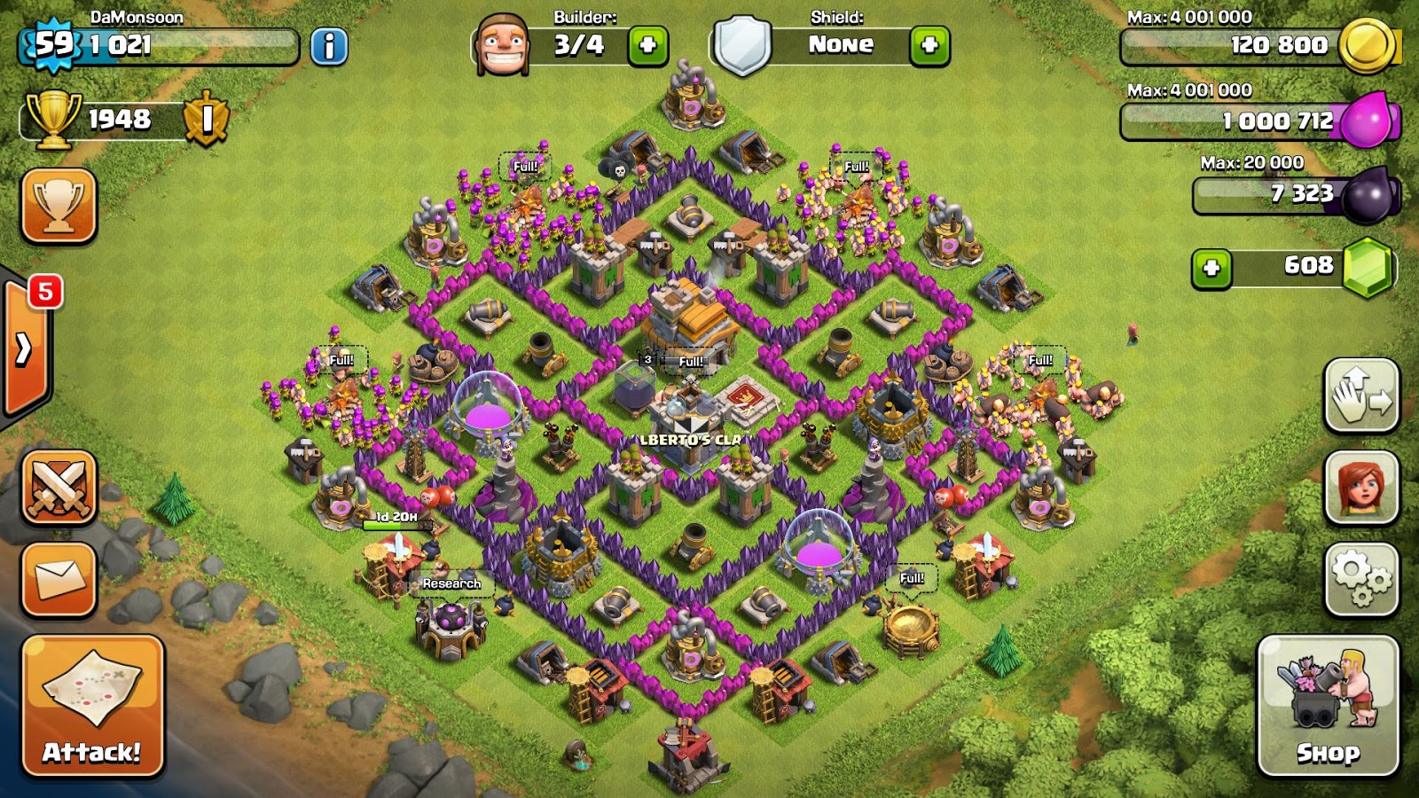 Libertarios Clash of Clans: Diseños aldea Th7