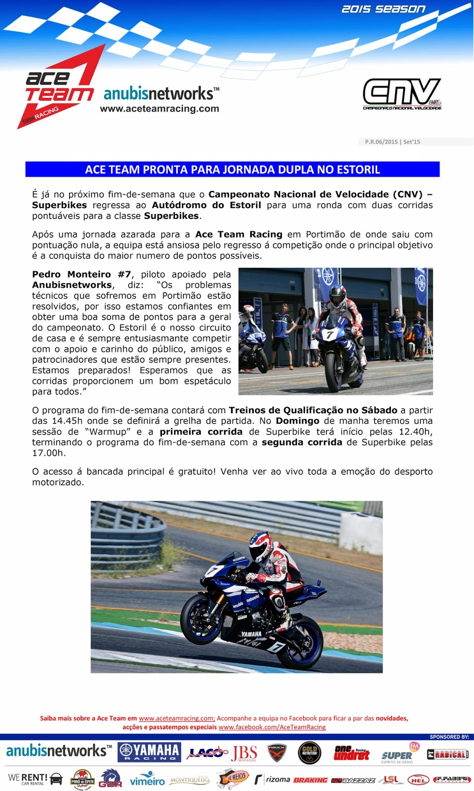 Ace Team Racing: ACE TEAM PRONTA PARA JORNADA DUPLA NO ESTORIL