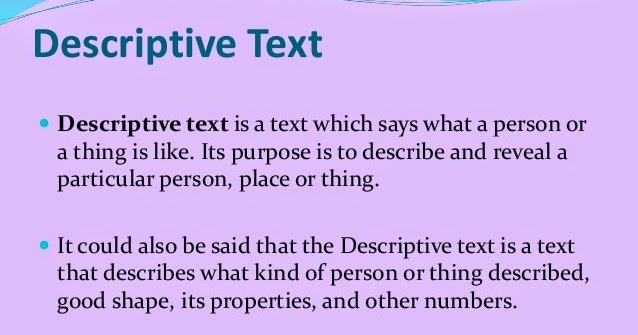 Descriptive Text