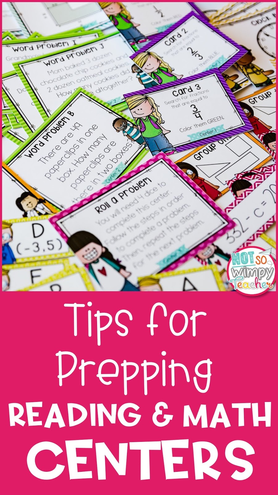 Tips for Prepping Center Materials - Not So Wimpy Teacher