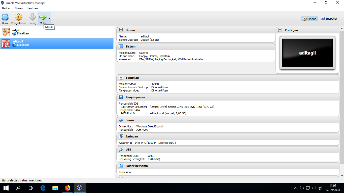 Cara Install Debian 7 GUI di VirtualBox - TKJ Kampus Ijo